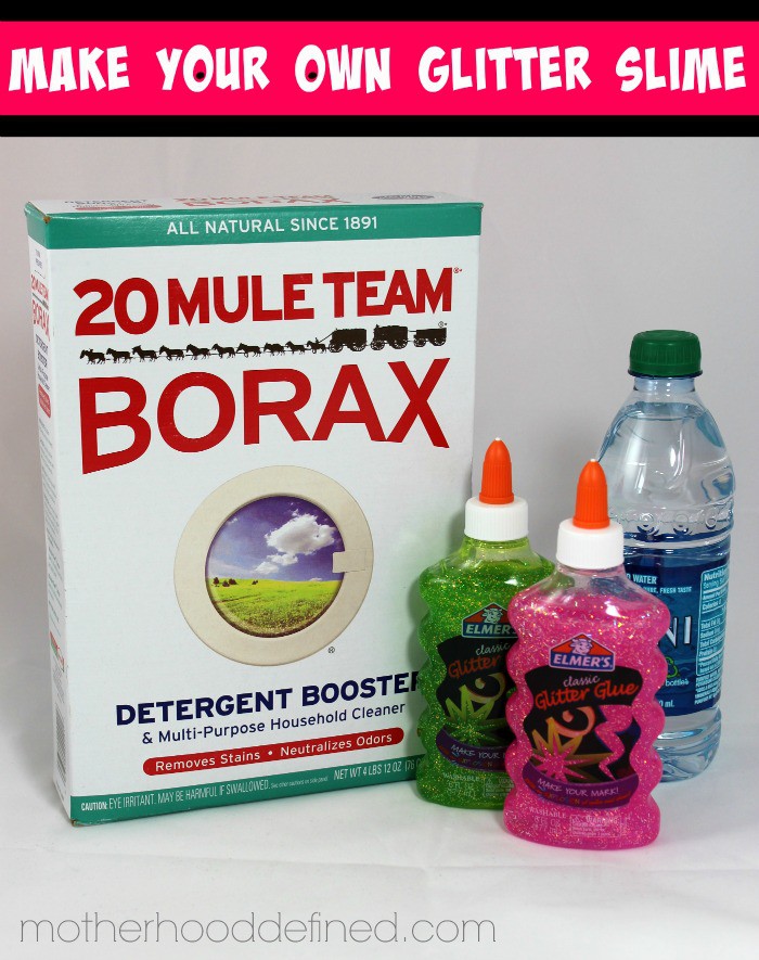 DIY Glitter Slime with Valentine's Day Printable - Motherhood Defined